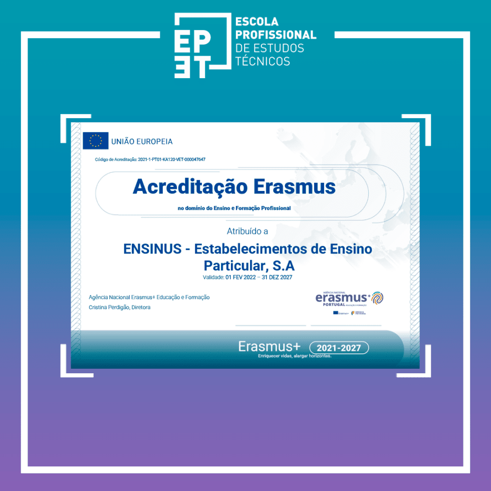 Certificado Acreditação – Erasmus + | EPET
